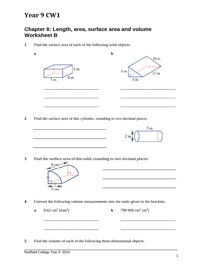 Rev8 Yr9 Yearly 2018 Measurement-1 | PDF | Teaching Methods & Materials ...