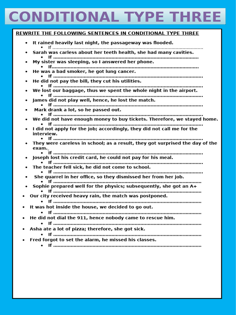 Conditional Type Three | PDF