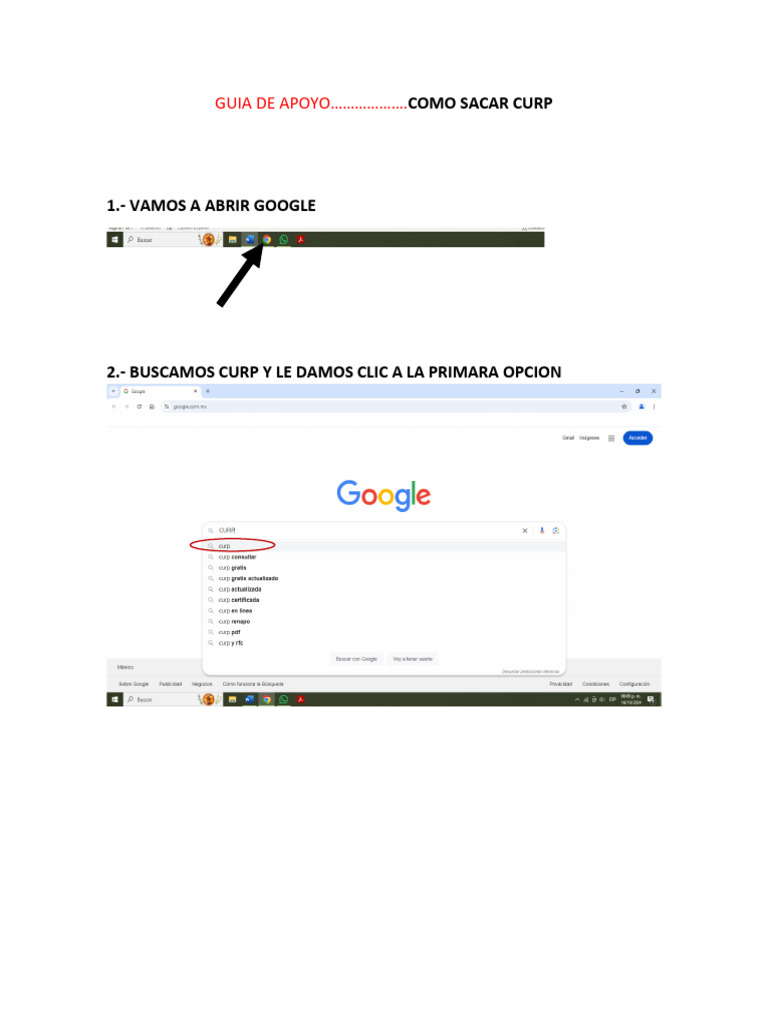 Guia de Apoyo Sacar Curp | PDF | Juegos y actividades | Ciencias sociales