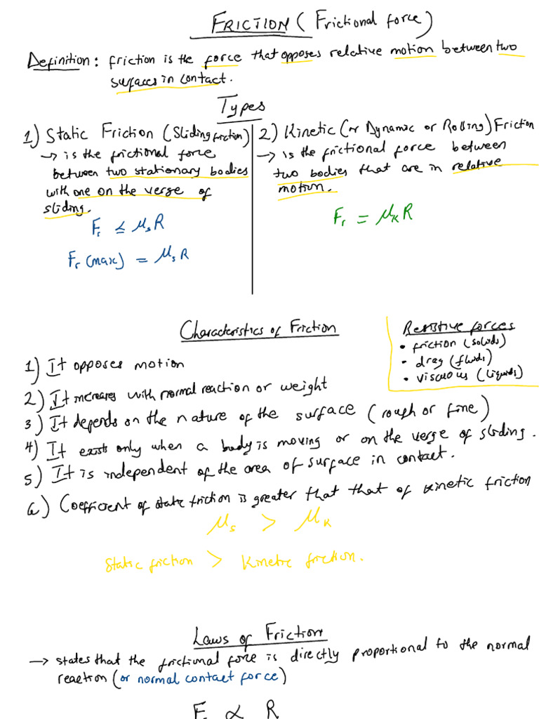 Friction | PDF
