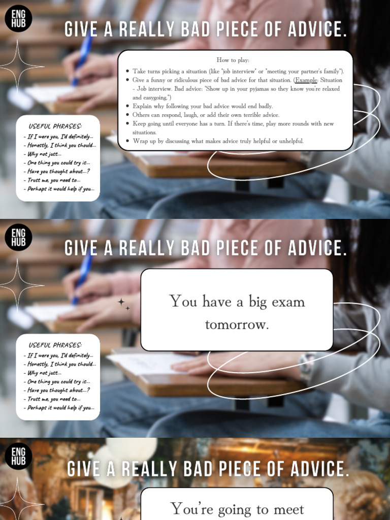 The Bad Advice Game | PDF