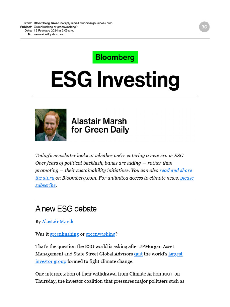 Greenhushing or Greenwashing | PDF | Black Rock