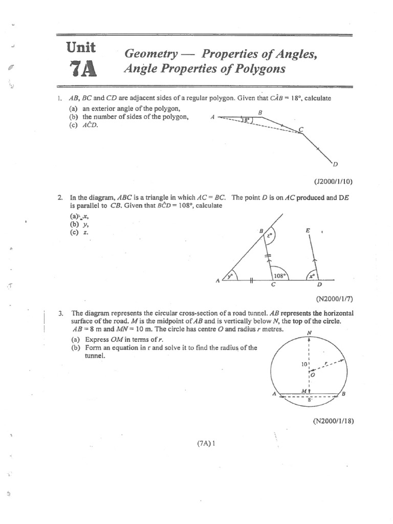 Unit 7 (Geometry) and Unit 15 (Loci) | PDF
