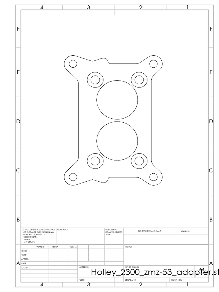 Holley 2300 zmz-53 Adapter | PDF