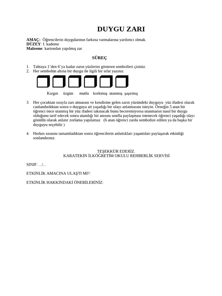 Duygu Zari Oyunu | PDF