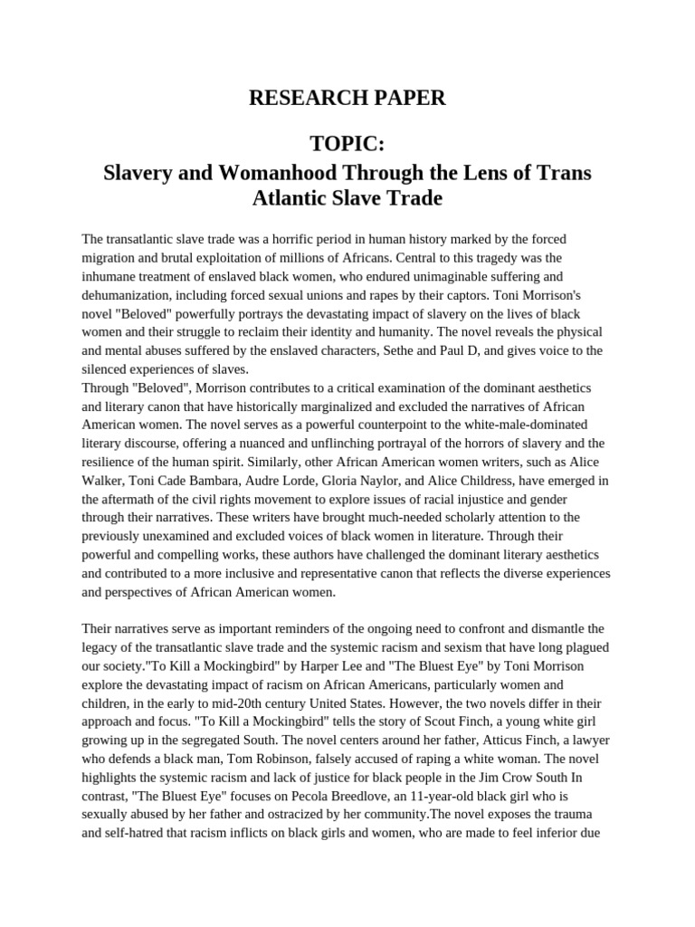 Research Paper | PDF | To Kill A Mockingbird