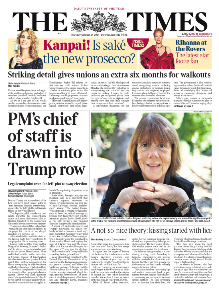 The Times - 24 October 2024 | PDF | Donald Trump | American Government