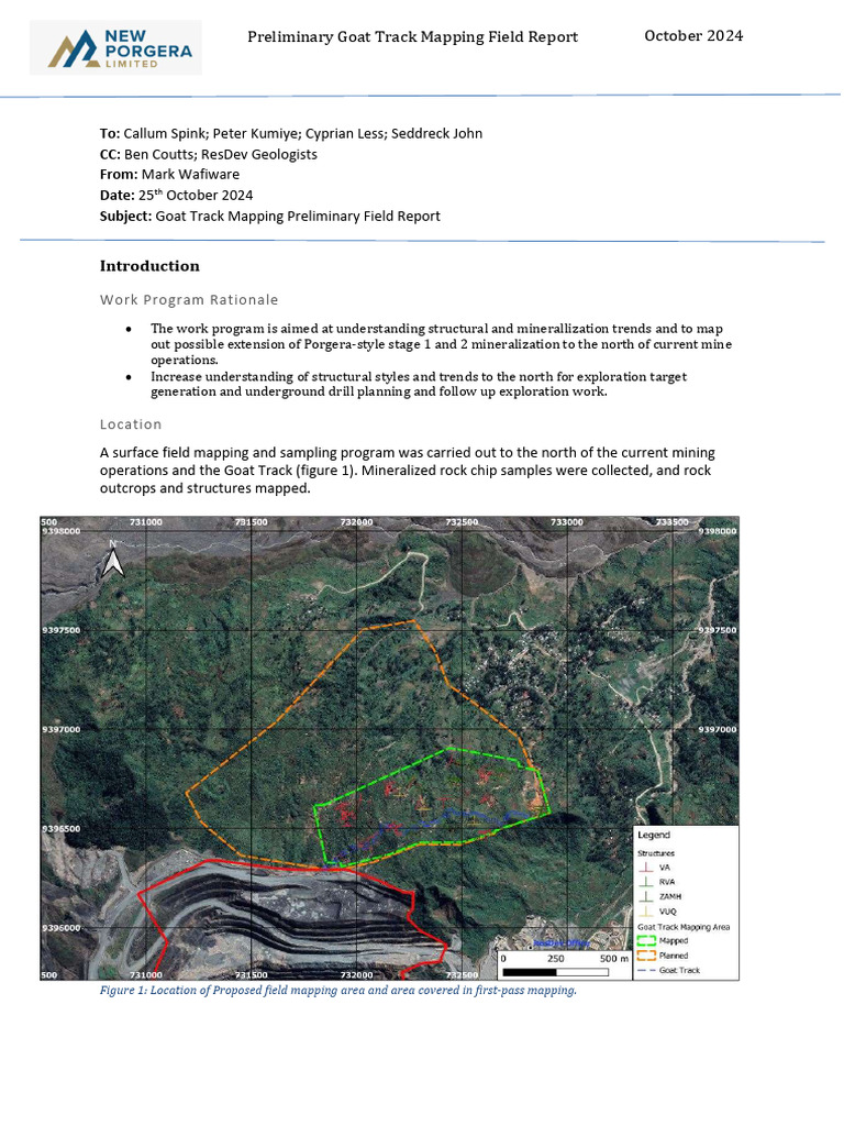 Goat Track Field Work Prelim Report | PDF | Fault (Geology) | Geology
