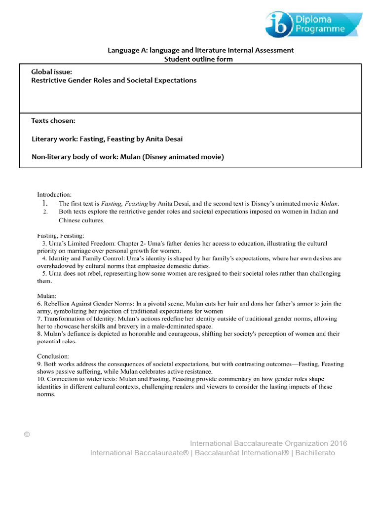 NIHIRA MUNDE - (Template) DP1, TERM 1, Ib-Official-outline-Form-IO | PDF