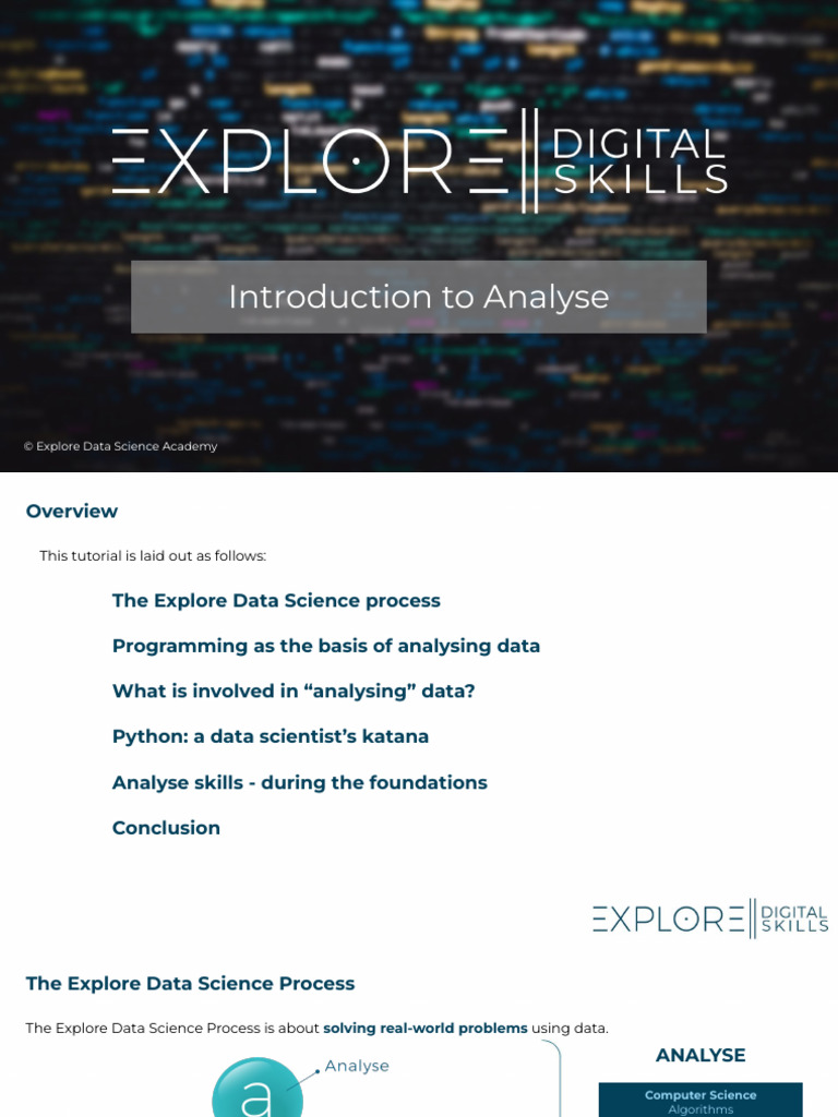 Introduction To Analyse | PDF | Data Science | Computer Programming