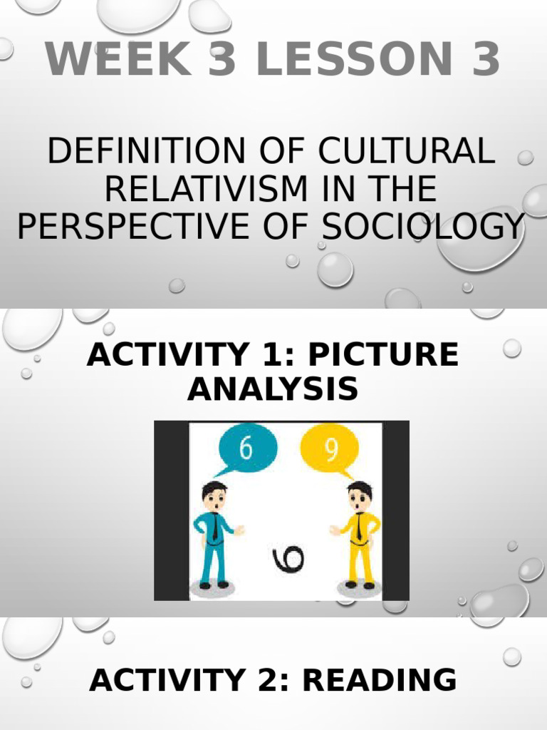UCSP-Week-3 | PDF | Anthropology | Relativism