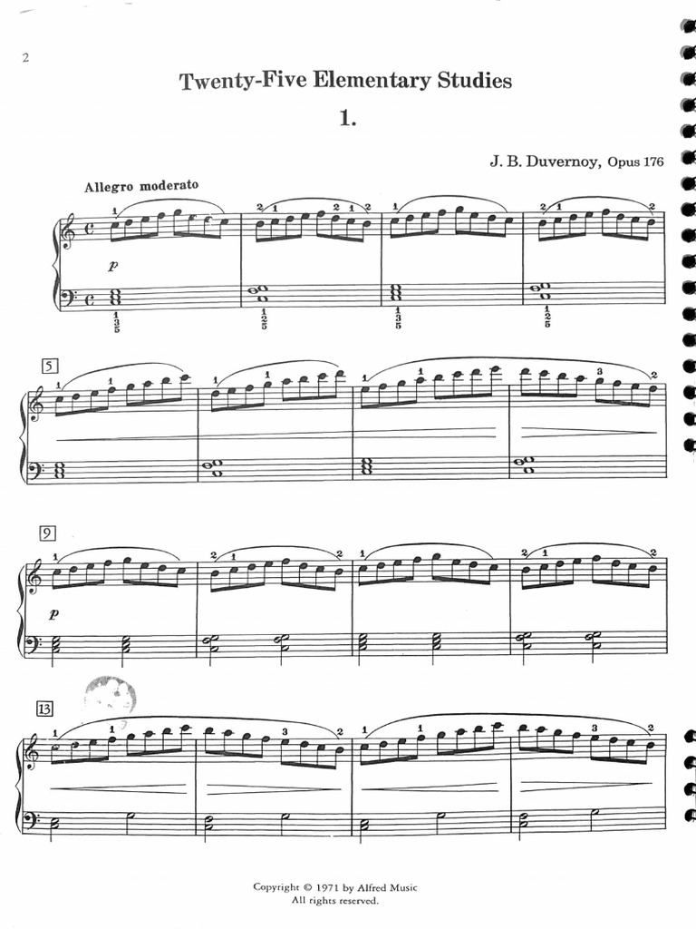 Duvernoy Op 176 (Alfred Edition) | PDF