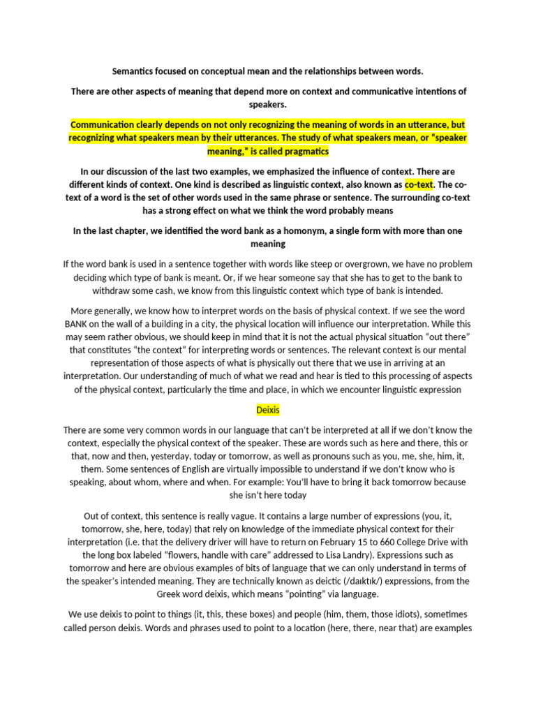 Semantics Focused On Conceptual Mean and The Relationships Between ...