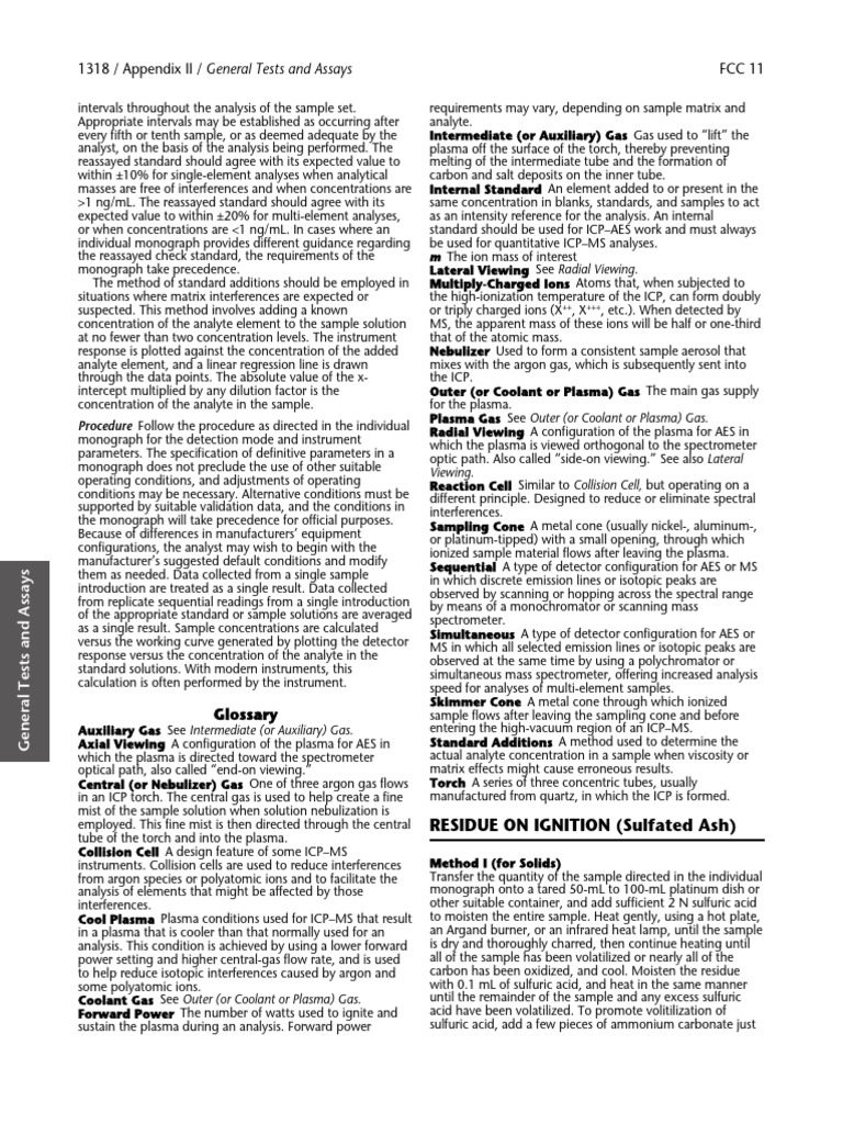 Appendix IIB Ash | PDF | Analytical Chemistry | Analysis