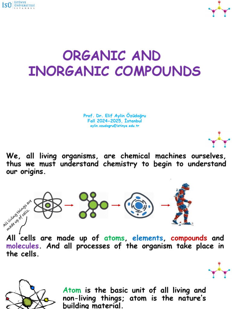Understanding Organic and Inorganic Compounds | PDF | Atoms | Atomic ...