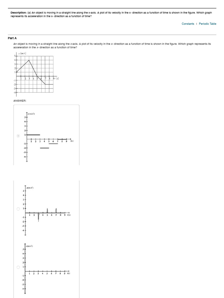 MasteringPhysics Conceptual Question 2.13 | PDF