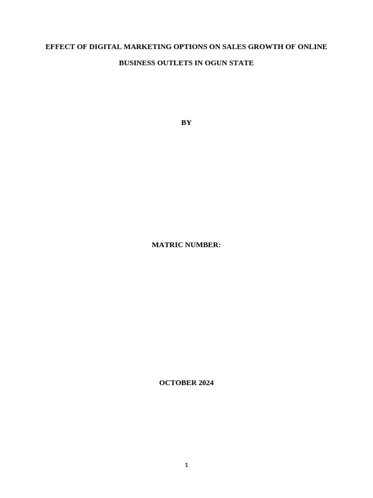Effect of Digital Marketing Options On Sales Growth of Online 1-3 | PDF ... Effect of Digital Marketing Options On Sales Growth of Online 1-3 | PDF ...