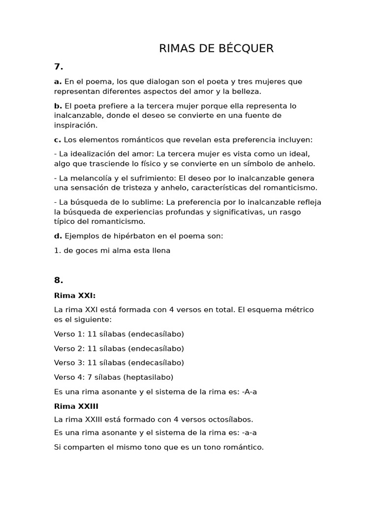Rimas de Bécquer | PDF | Arte | Poesía