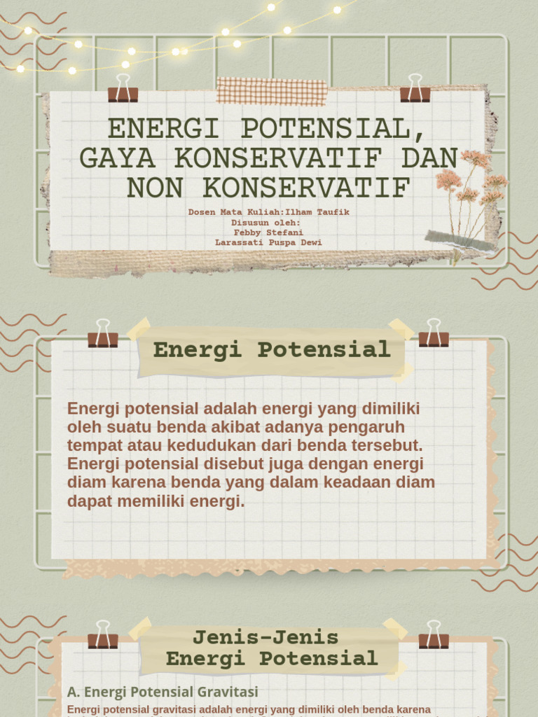 Energi Potensial dan Gaya Konservatif | PDF | Ilmu Sosial | Metode ...