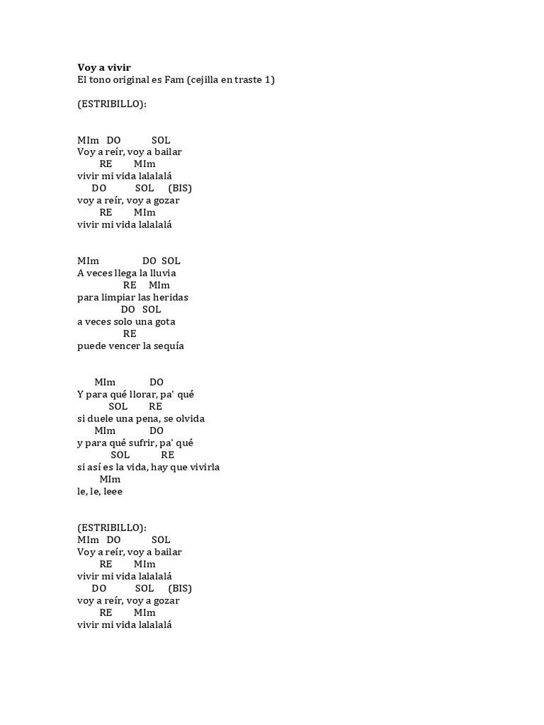 Voy A Vivir | PDF | Poesía