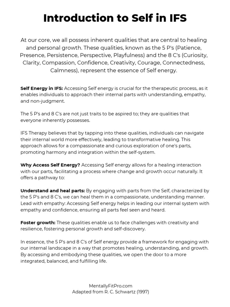 Introduction To Self in IFS | PDF | Creativity | Courage