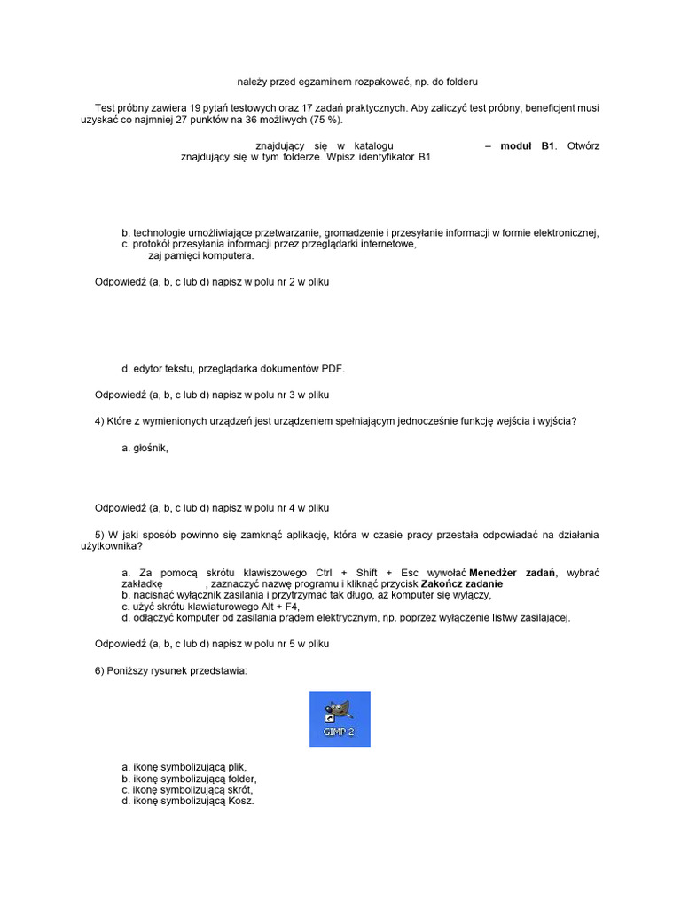 ECDL B1 Test | PDF