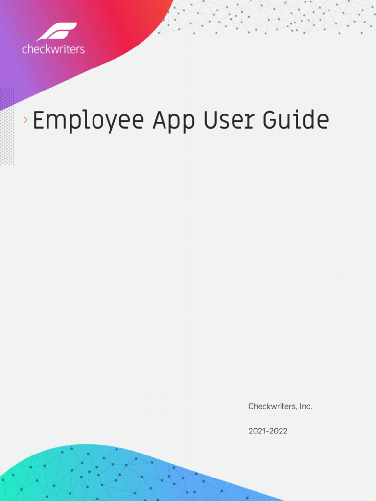 CheckWriters Employee App User Guide | PDF | Ios | Mobile App