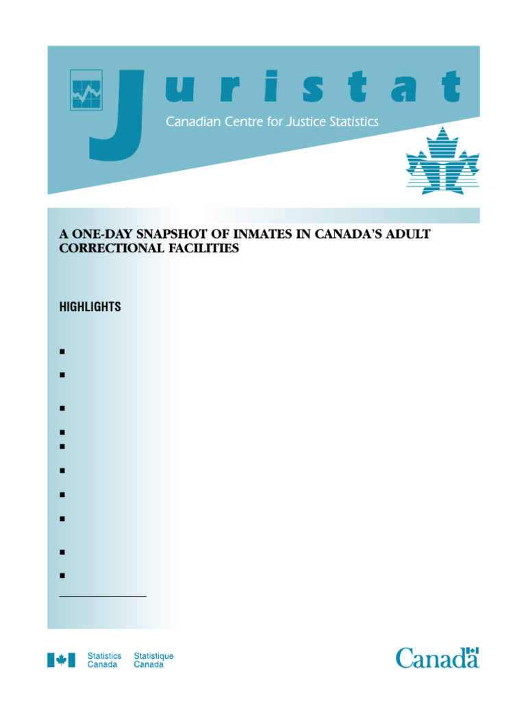 85-002-x1998008-eng | PDF | Provinces And Territories Of Canada | Prison