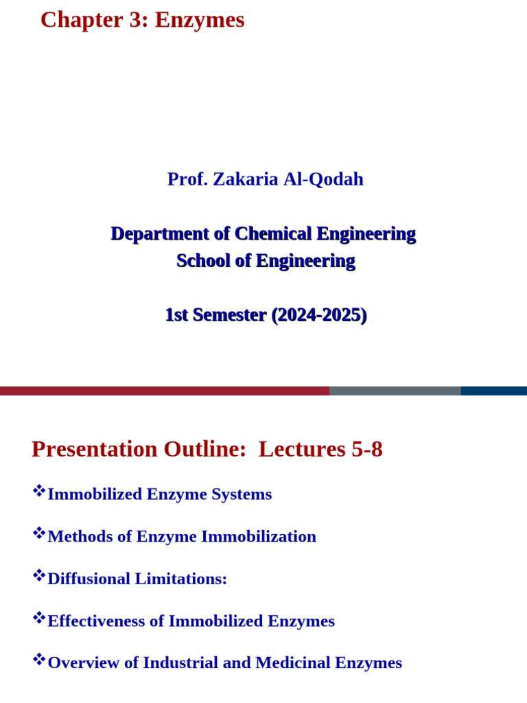 Chapter 3 Lectures 5-8 | PDF | Enzyme | Diffusion
