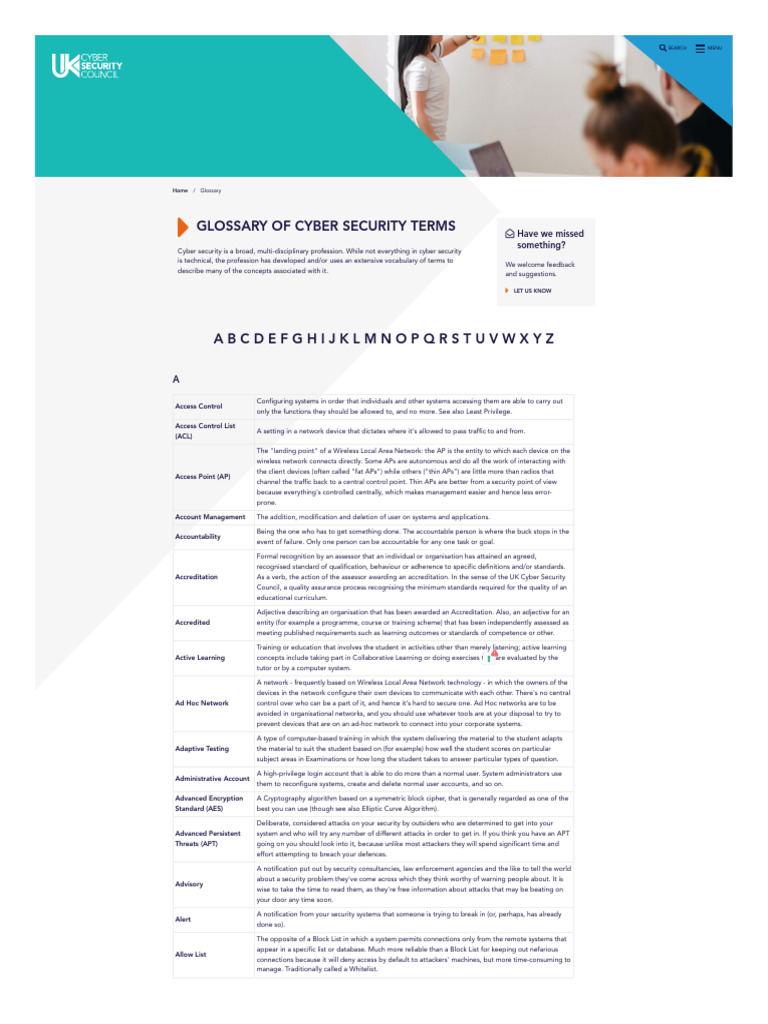 Cybersecurity Terms Glossary PDF | PDF | Cryptography | Security