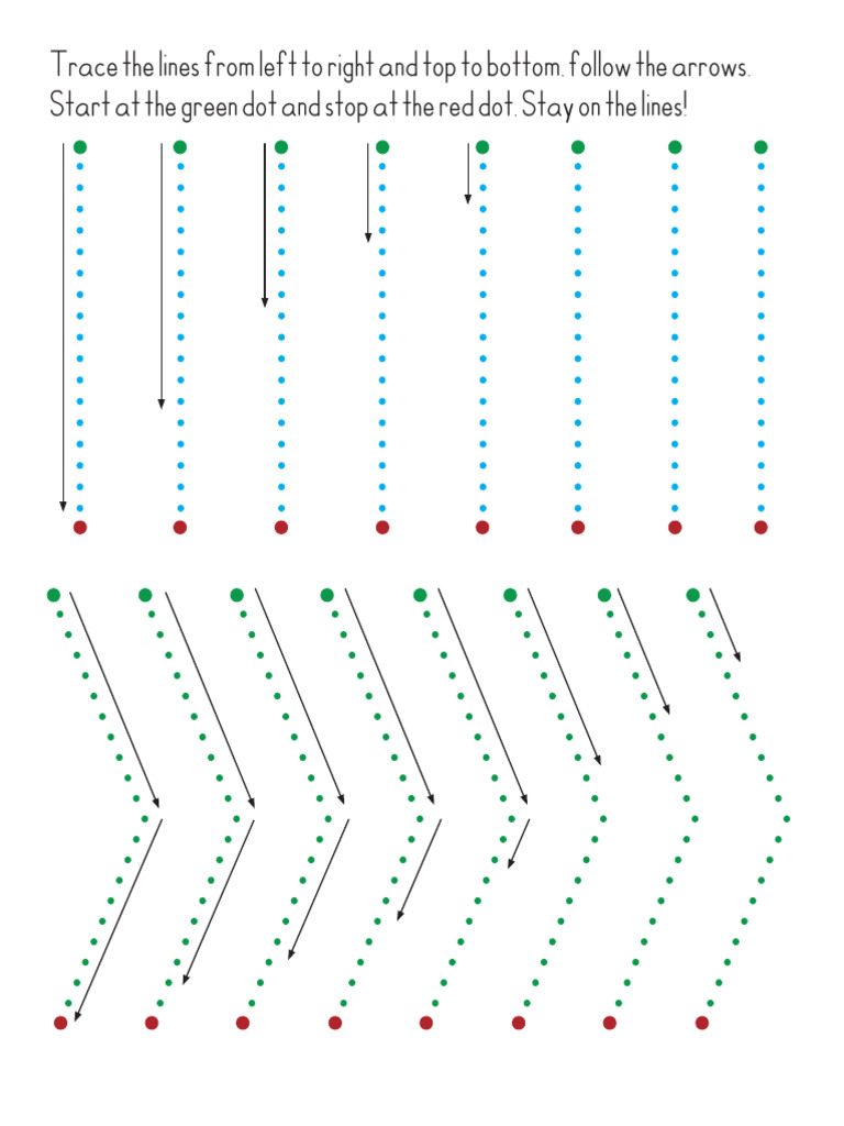 Trace The Lines From Left To Right and Top To Bottom, Follow The Arrows ...