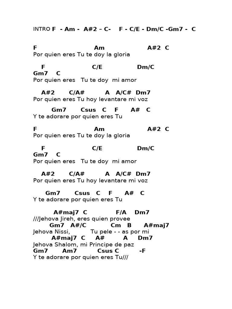 Por Quien Eres Tu | PDF