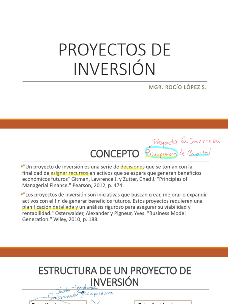 Guía Completa sobre Proyectos de Inversión | PDF | Tasa interna de ...