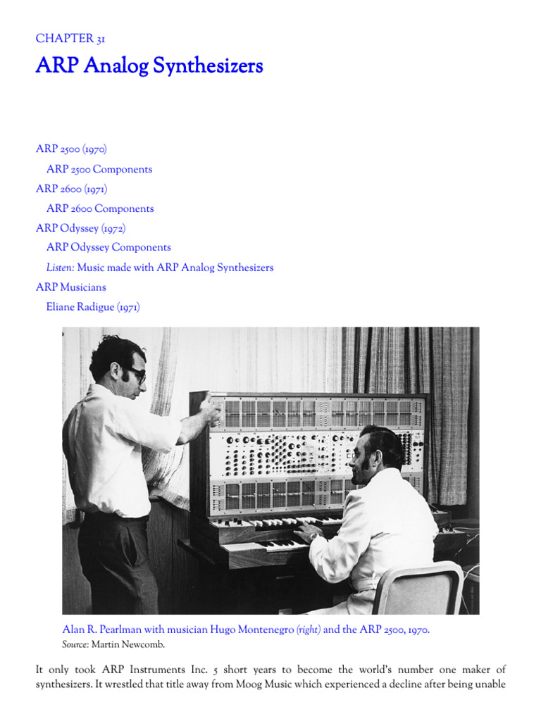 Eliane Radigue and the ARP 2500 | PDF | Synthesizer | Electronic Oscillator
