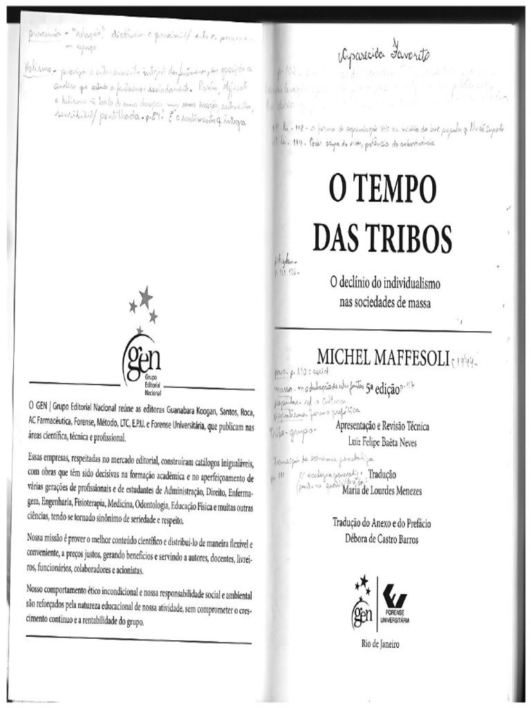 6 MAFFESOLI - O - Tempo - Das - Tribos - MEST | PDF