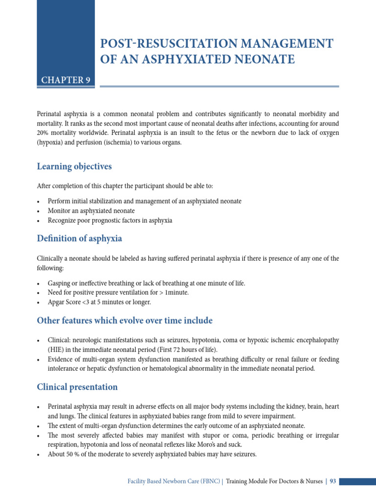 FBNC Training Module Post Resus | PDF | Pulmonology | Clinical Medicine
