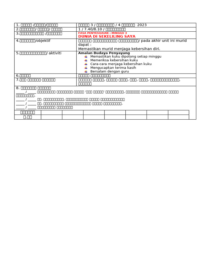 RPH Transisi Day 4 5.4.2023 | PDF