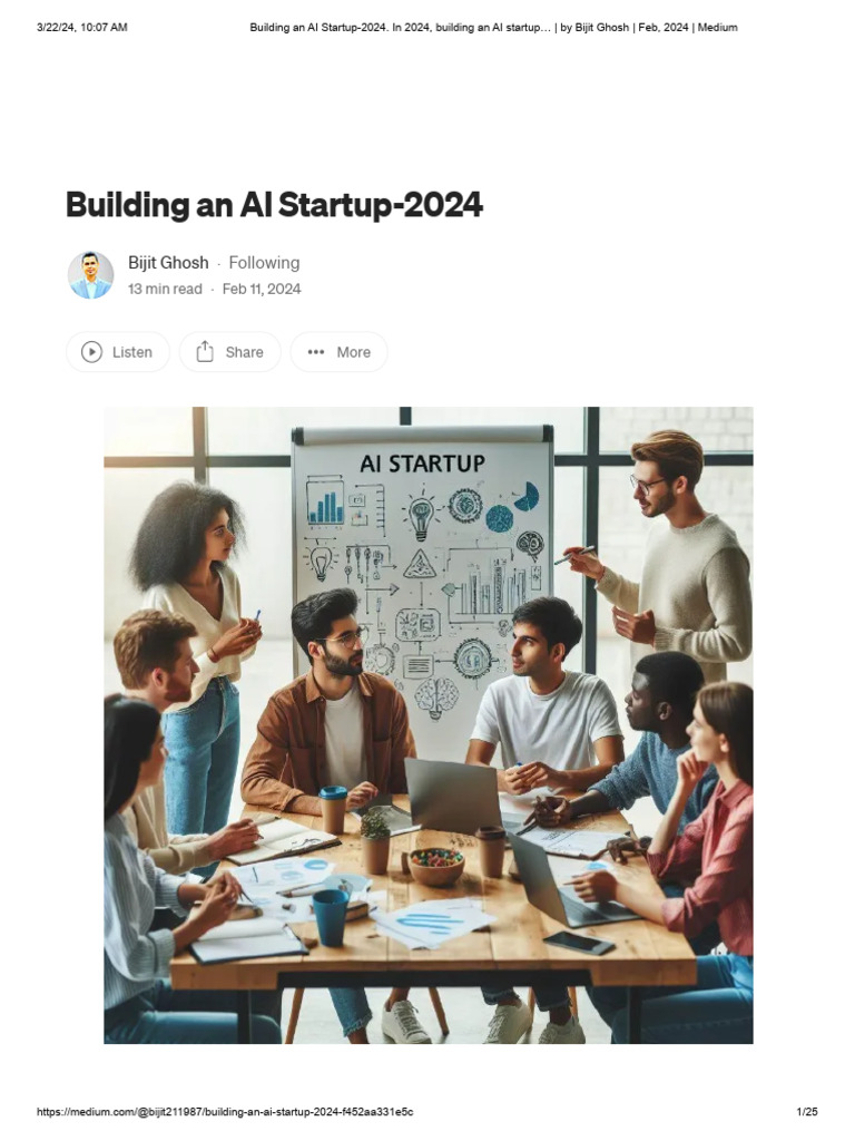 Building An AI Startup-2024. in 2024, Building An AI Startup - by Bijit ...