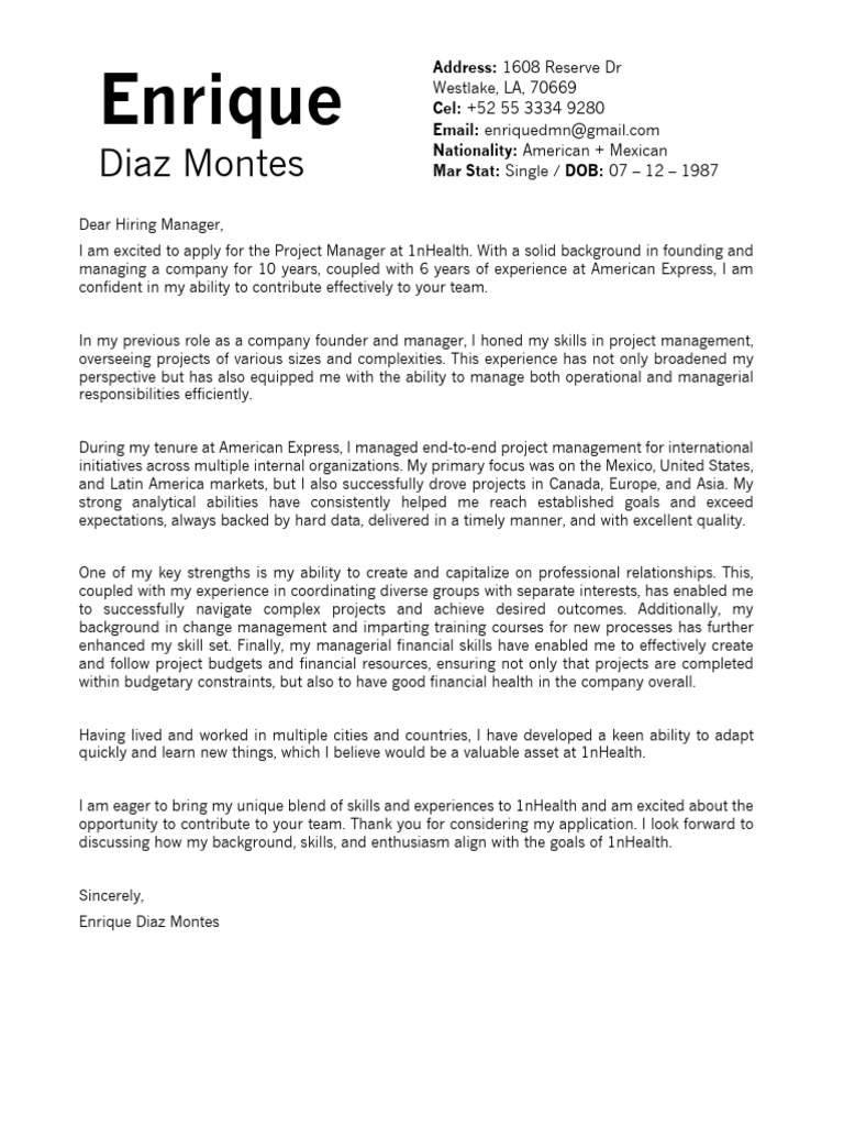 CV Enrique Díaz Montes 2024 | PDF | Project Management | Business