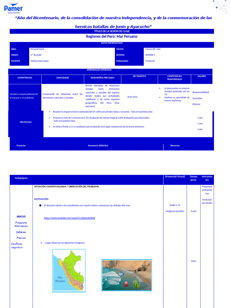 SESI - P2 - SEM3 - PS - II BIM - AE2024 (1) D | PDF | Perú | Evaluación