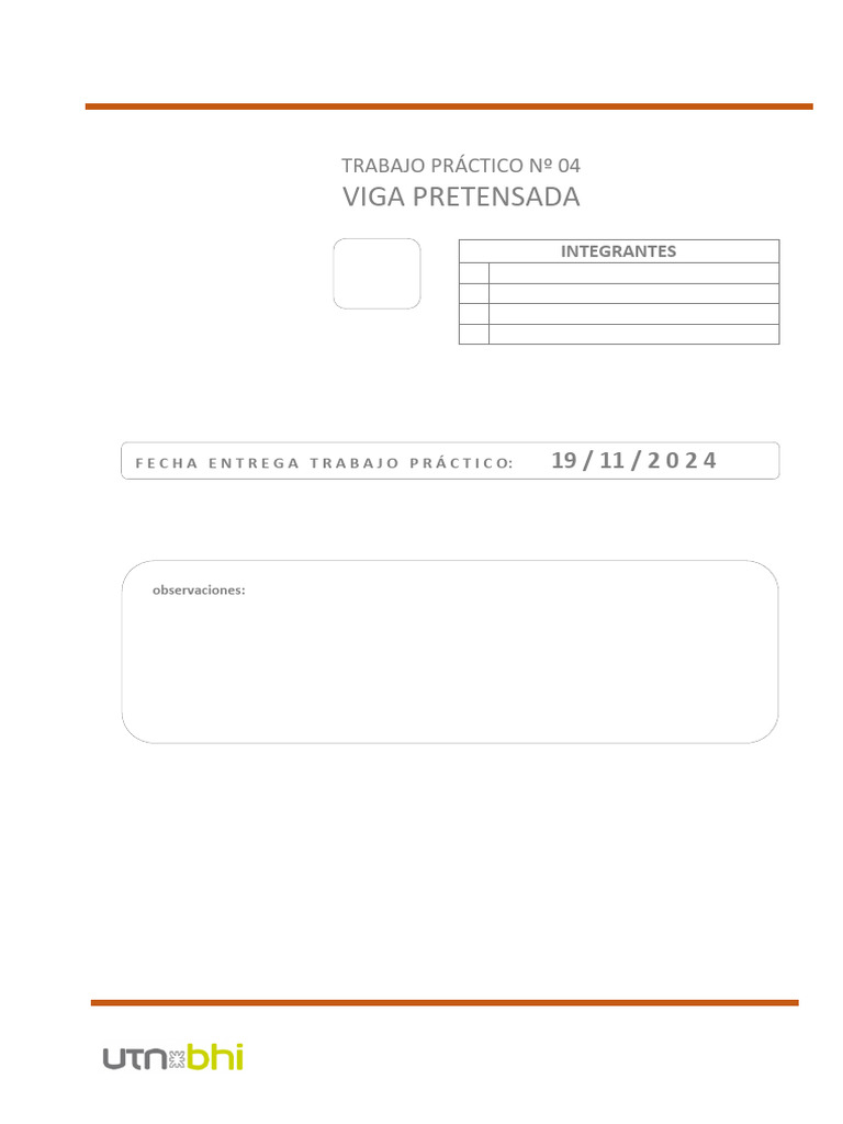 TP4 - Comision 1 (Sin Plano) | PDF | Viga (Estructura) | Hormigón pretensado