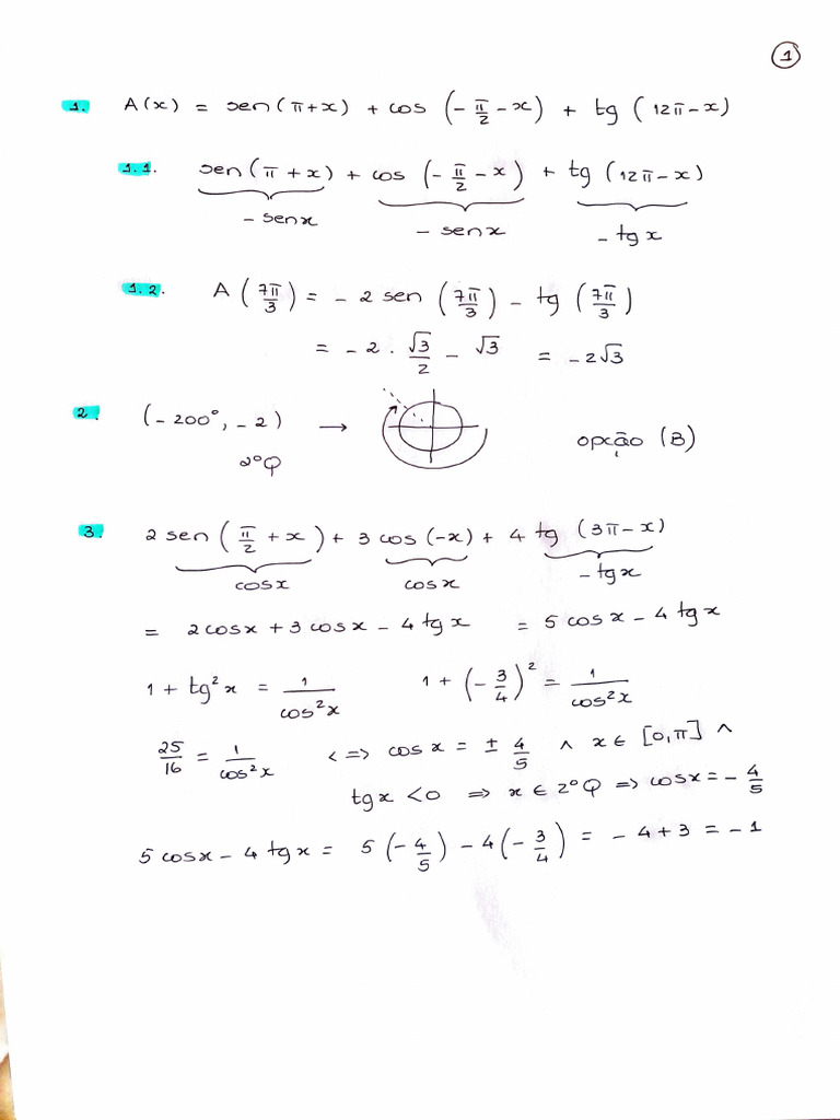 Trigonometric Functions and Equations | PDF