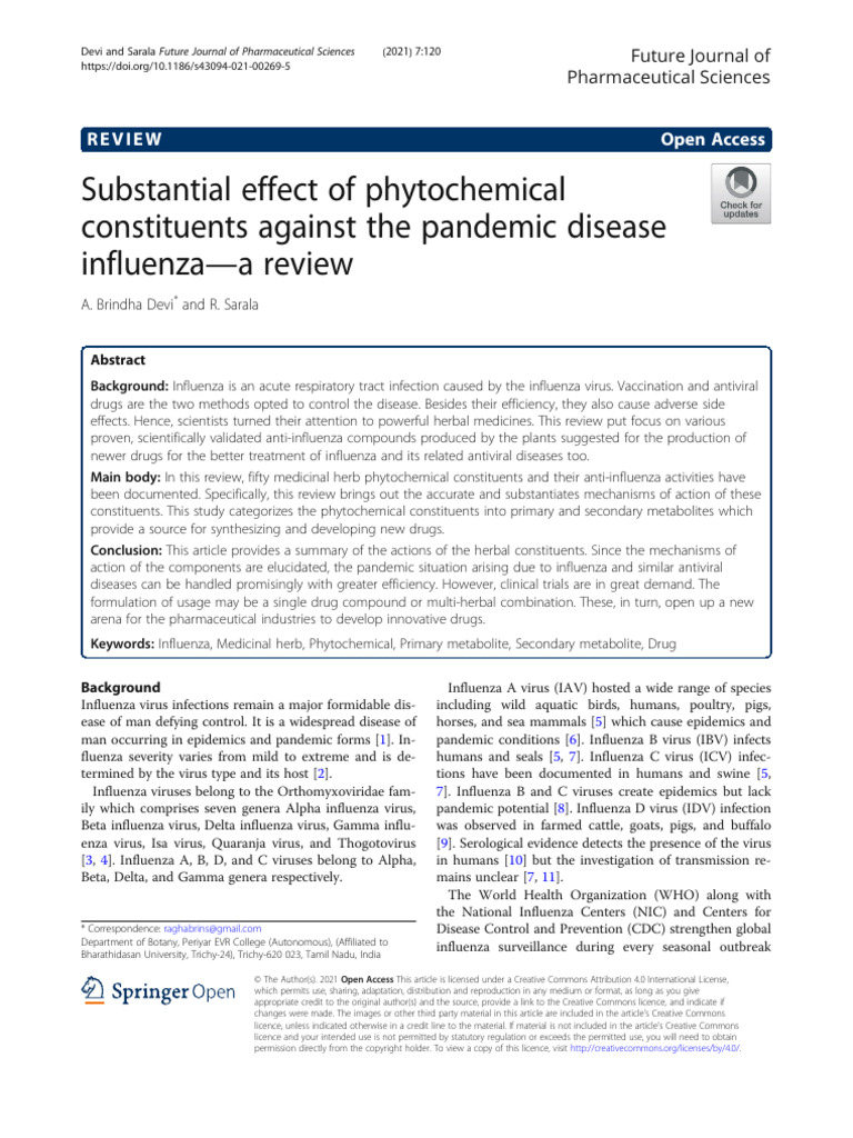 Substantial Effect of Phytochemical Constituents Against The Pandemic ...