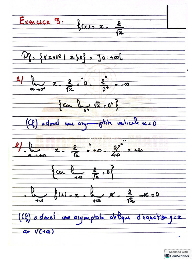 Ex3 Etude Des Fcts | PDF