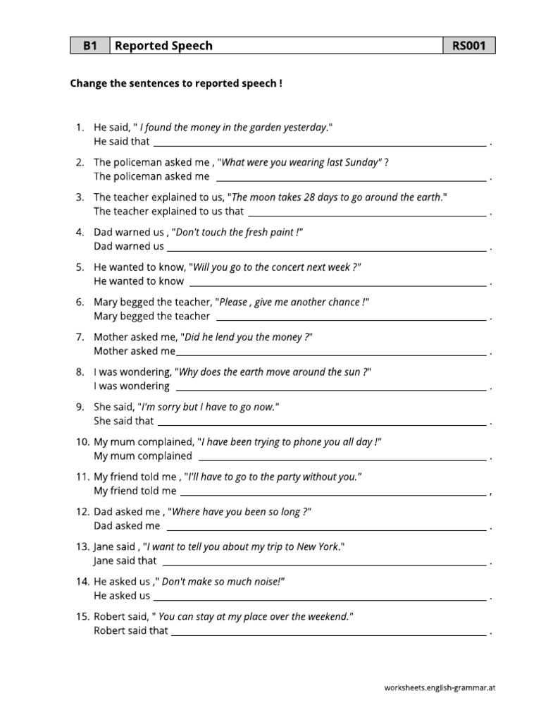 C2 - Reported Speech | PDF