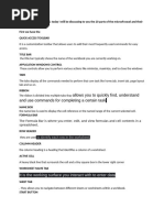 Parts of MS Excel Window | PDF