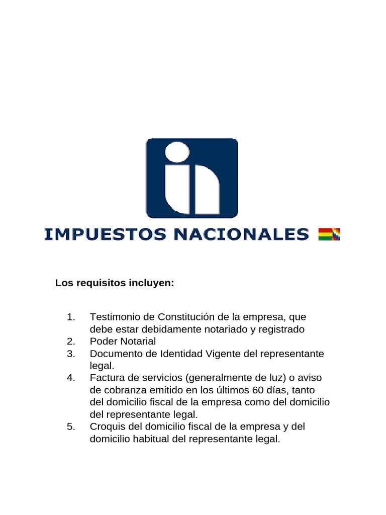 Los Requisitos NIT | PDF