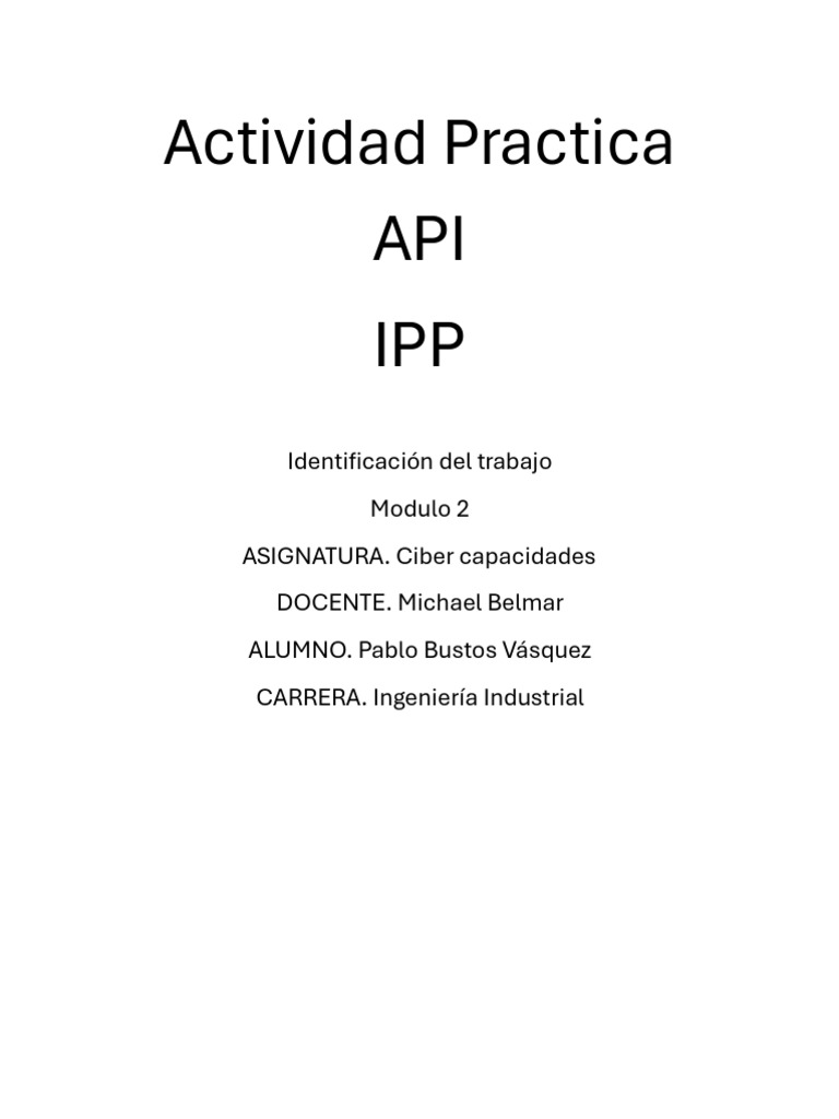 Pablo Bustos Cibercapacidades API2 | PDF