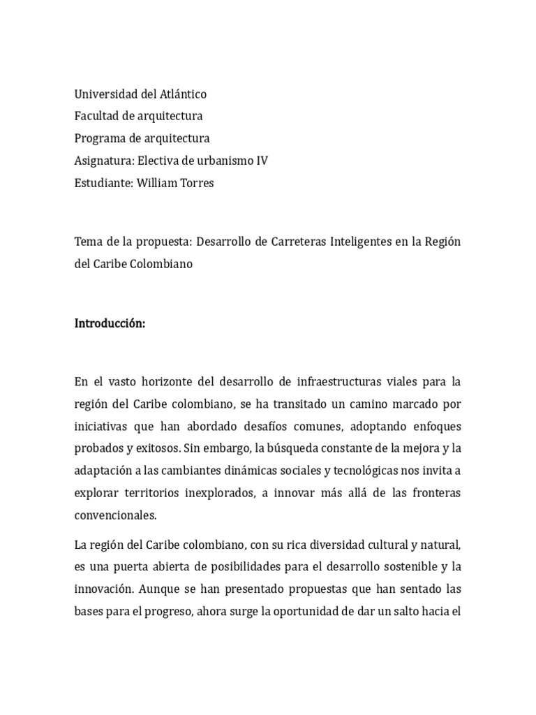Propuesta para El Desarrollo Del A Region Caribe. William Torres | PDF ... Propuesta para El Desarrollo Del A Region Caribe. William Torres | PDF ...