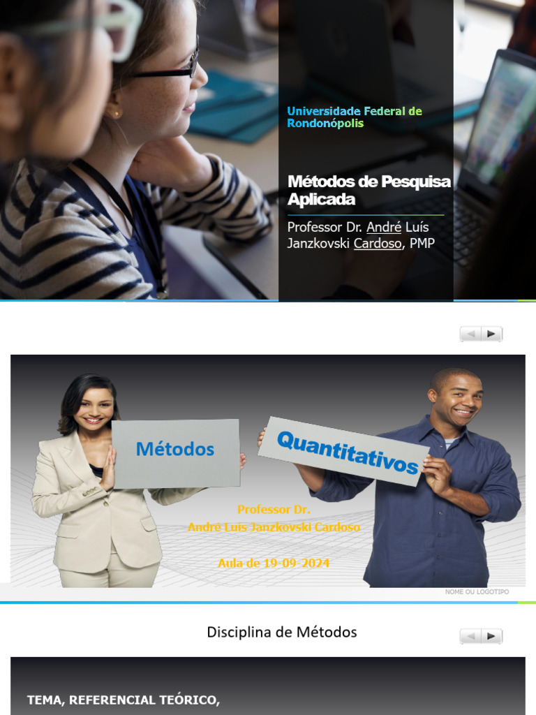 Aula - Métodos Quantitativos | PDF | Método científico | Significado estatístico